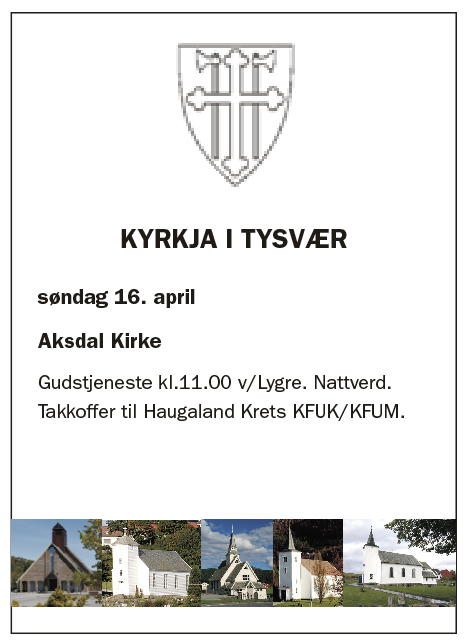 Gudstenester – Tysvær Bygdeblad